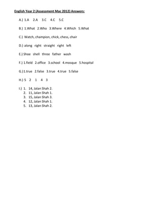 english year 2 | PDF