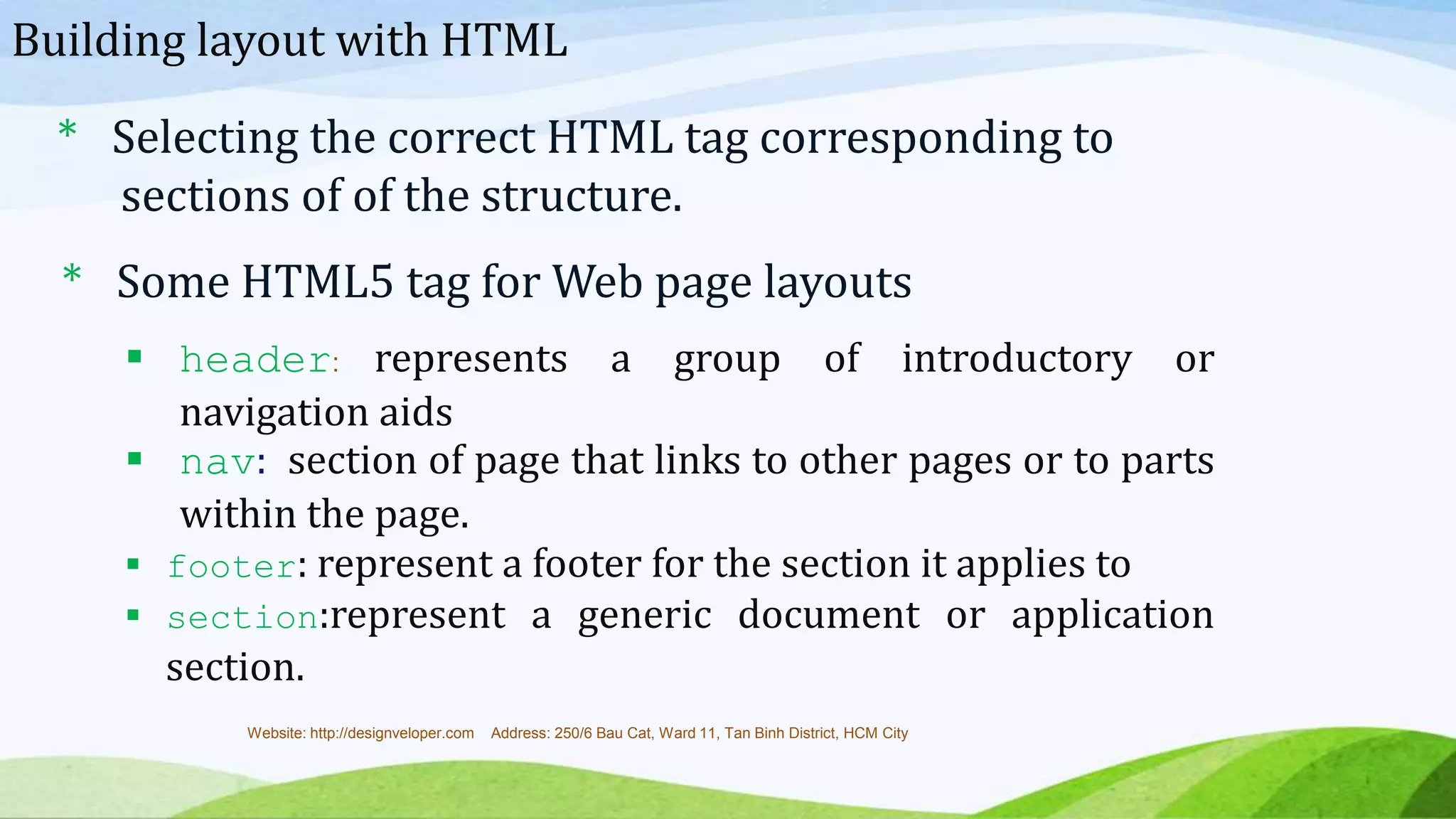 Creating a CSS layout from scratch | PPT