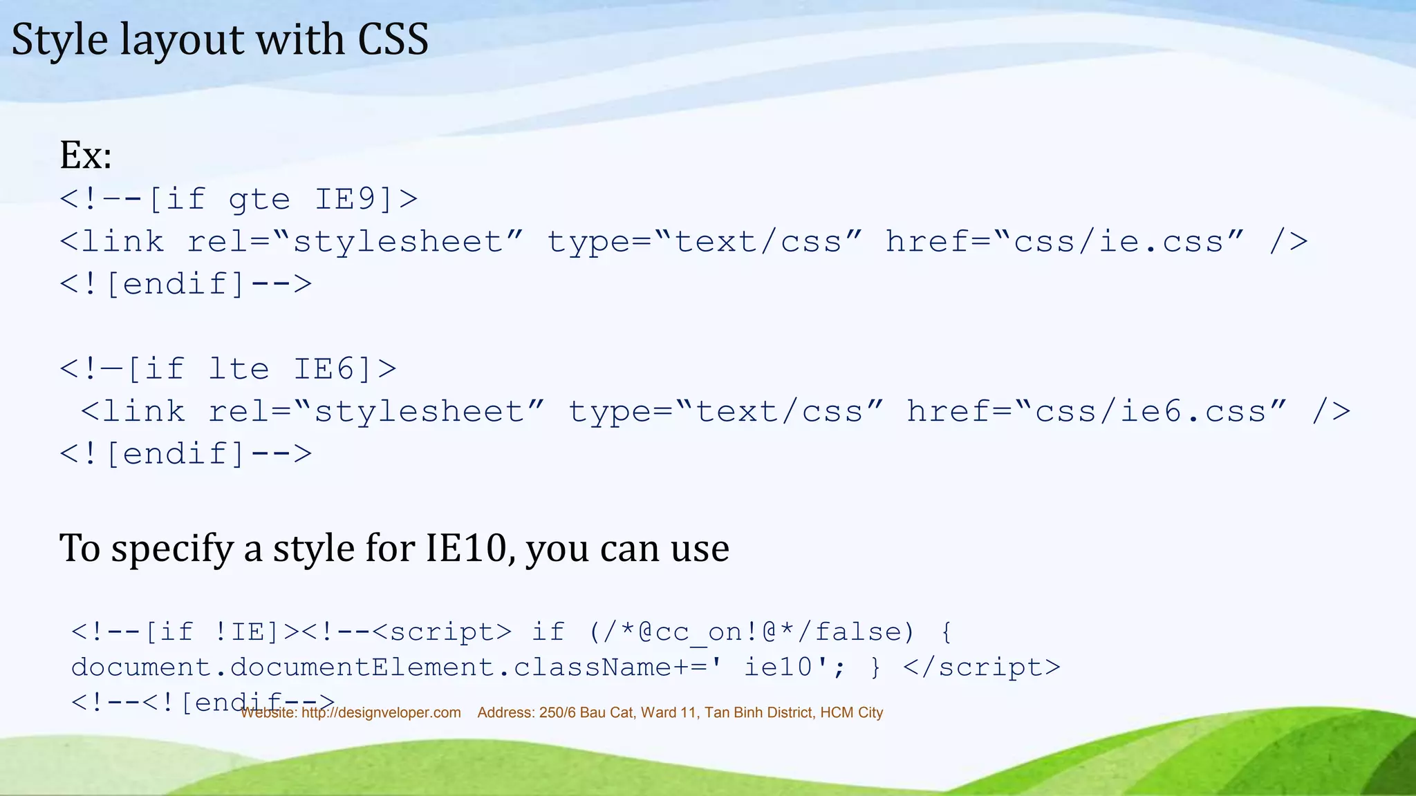 Creating a CSS layout from scratch | PPT