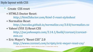 Creating a CSS layout from scratch | PPT