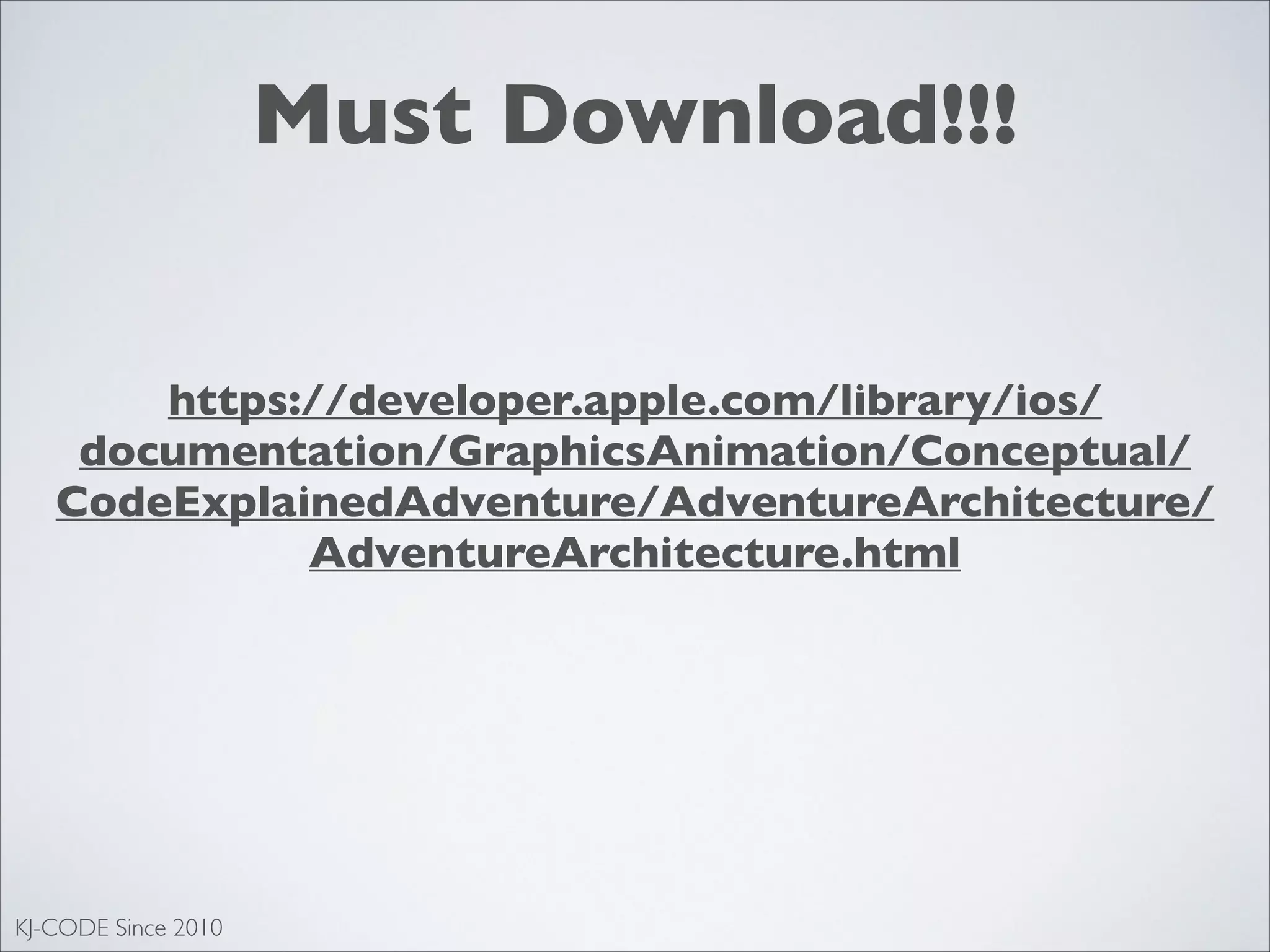 [KJ-Code] Sprite Kit 설명 By Ji Sanghoon | PPT