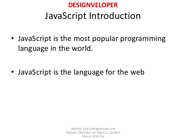 Javascript Introduction