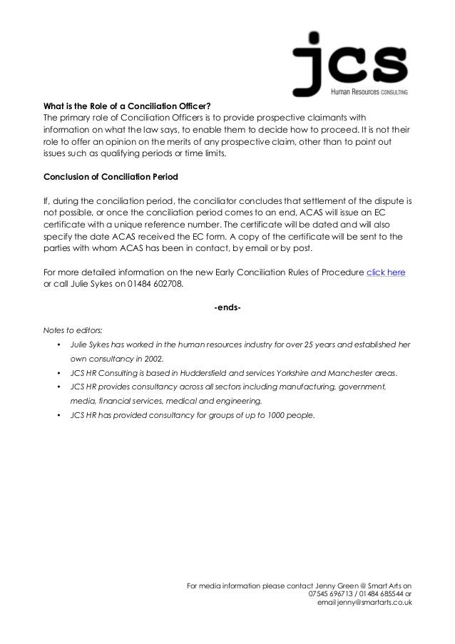 New Early Conciliation Rules for Tribunal Claims