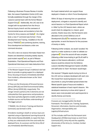 LEARNING LESSONS THE HARD WAY - THE BRITISH ARMY'S EXPERIENCE | DOCX