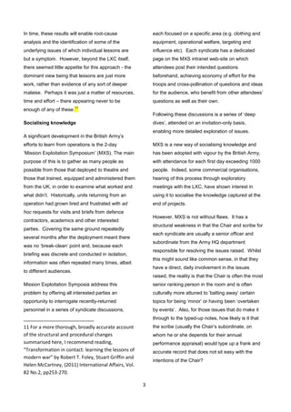 LEARNING LESSONS THE HARD WAY - THE BRITISH ARMY'S EXPERIENCE | DOCX