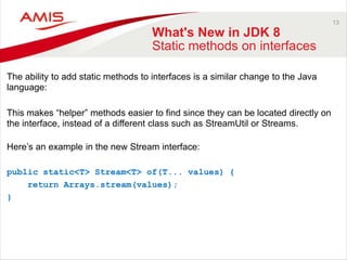 Introduction of Java 8 with emphasis on Lambda Expressions and Streams | PPT