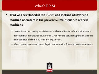 PQT - Total Productive Maintenance | PPTX | Business | Business and Finance
