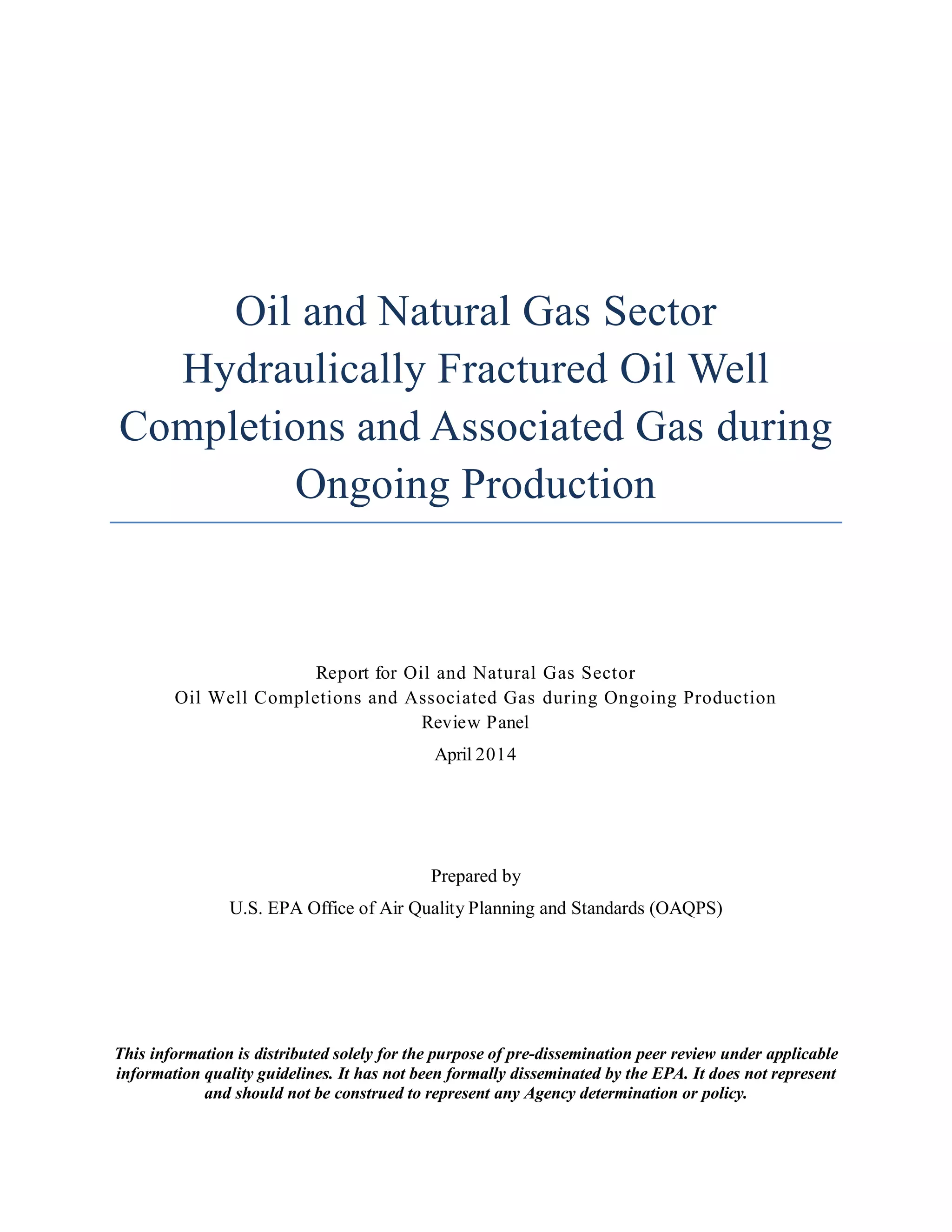 OIL & GAS DRILLING- METHANE & VOCs (EPA White Paper) | PDF ...