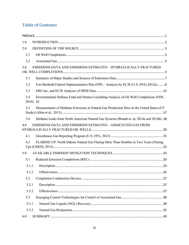 OIL & GAS DRILLING- METHANE & VOCs (EPA White Paper) | PDF
