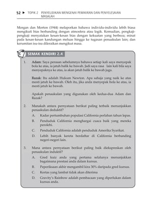 20140418084847 sbfs1103 topik 2 penyelidikan mengenai pemikiran dan penyelesaian masalah | PDF