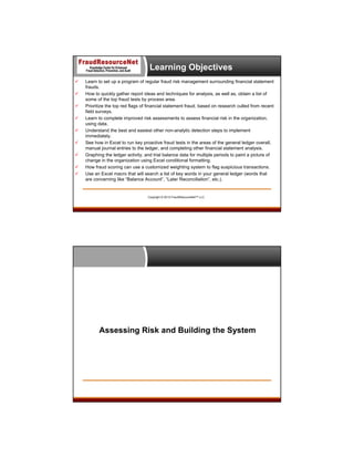 Effective General Ledger and Journal Entry Fraud Detection Using Data Analytics | PDF