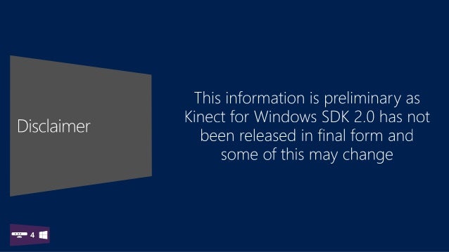 Microsoft Kinect for Windows SDK V2 Developer Preview