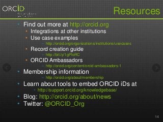 Brief overview of ORCID | PPT