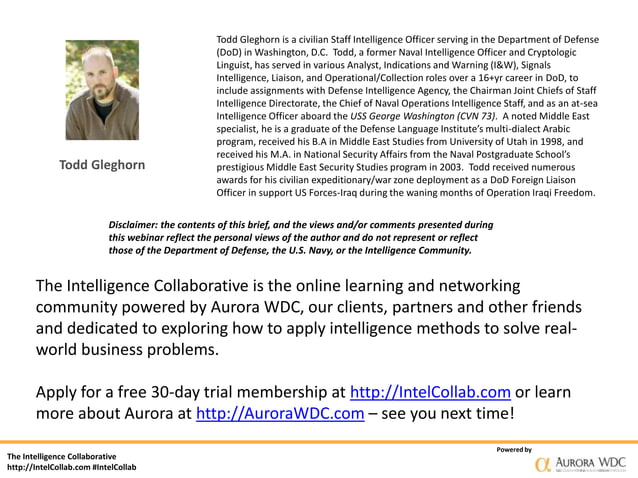 How Internal Human Intelligence Networks (HUMINT) Develop External ...