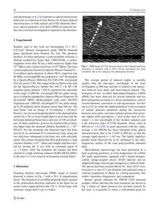 Optical properties of femtosecond laser-treated diamond | PDF