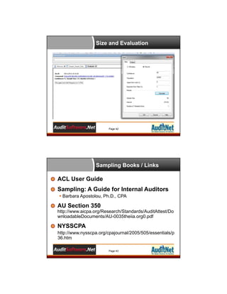 Getting Started Using ACL in Your Next Audit | PDF