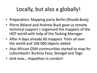 One week of mapping in Lubumbashi (DRC) | PPTX