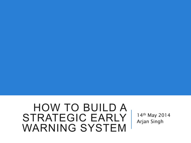 How to Build a Strategic Early Warning System | PPT
