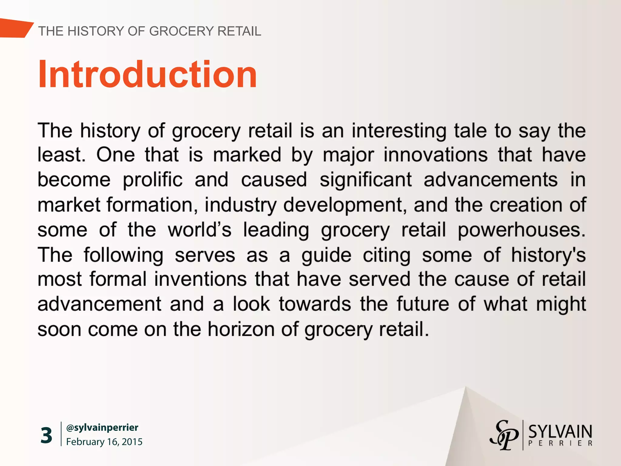 The History of Grocery Retail | PPT