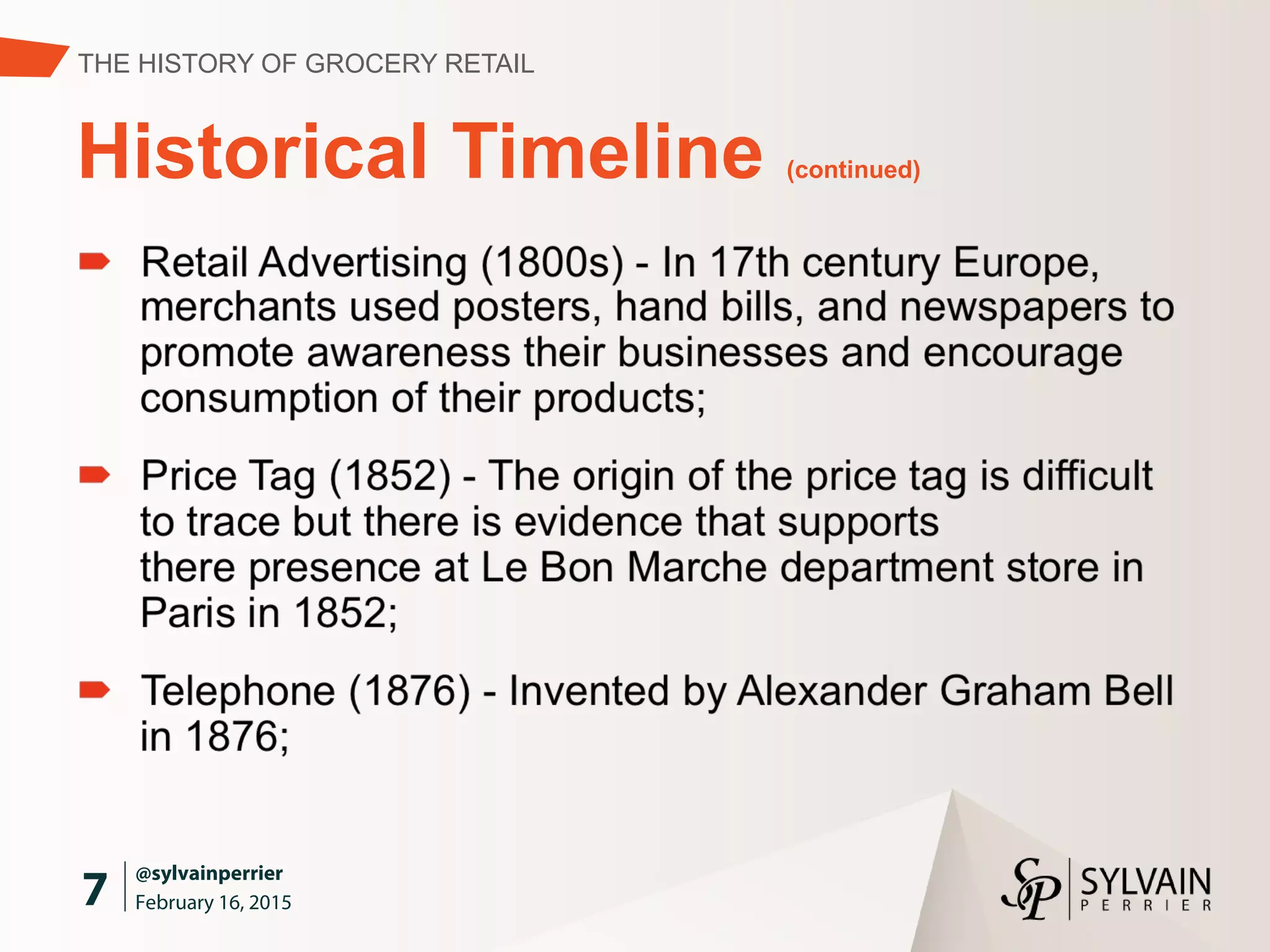 The History of Grocery Retail | PPT