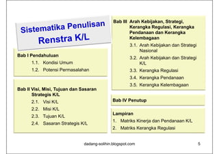 Renstra K/L dan Aplikasinya pada Tingkat Kedeputian dan Pengukuran Kinerja Instansi: Analisis ...