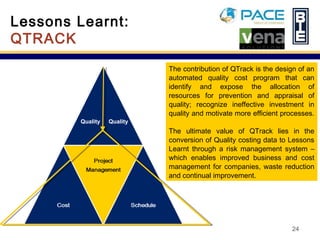 Design of a Prevention, Appraisal and Failure Cost Model | PPT