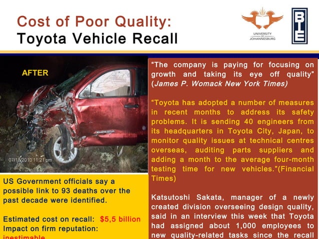 Design of a Prevention, Appraisal and Failure Cost Model | PPT