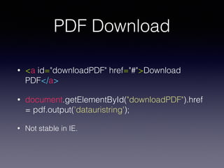 Lightning Talk: jsPDF | PDF