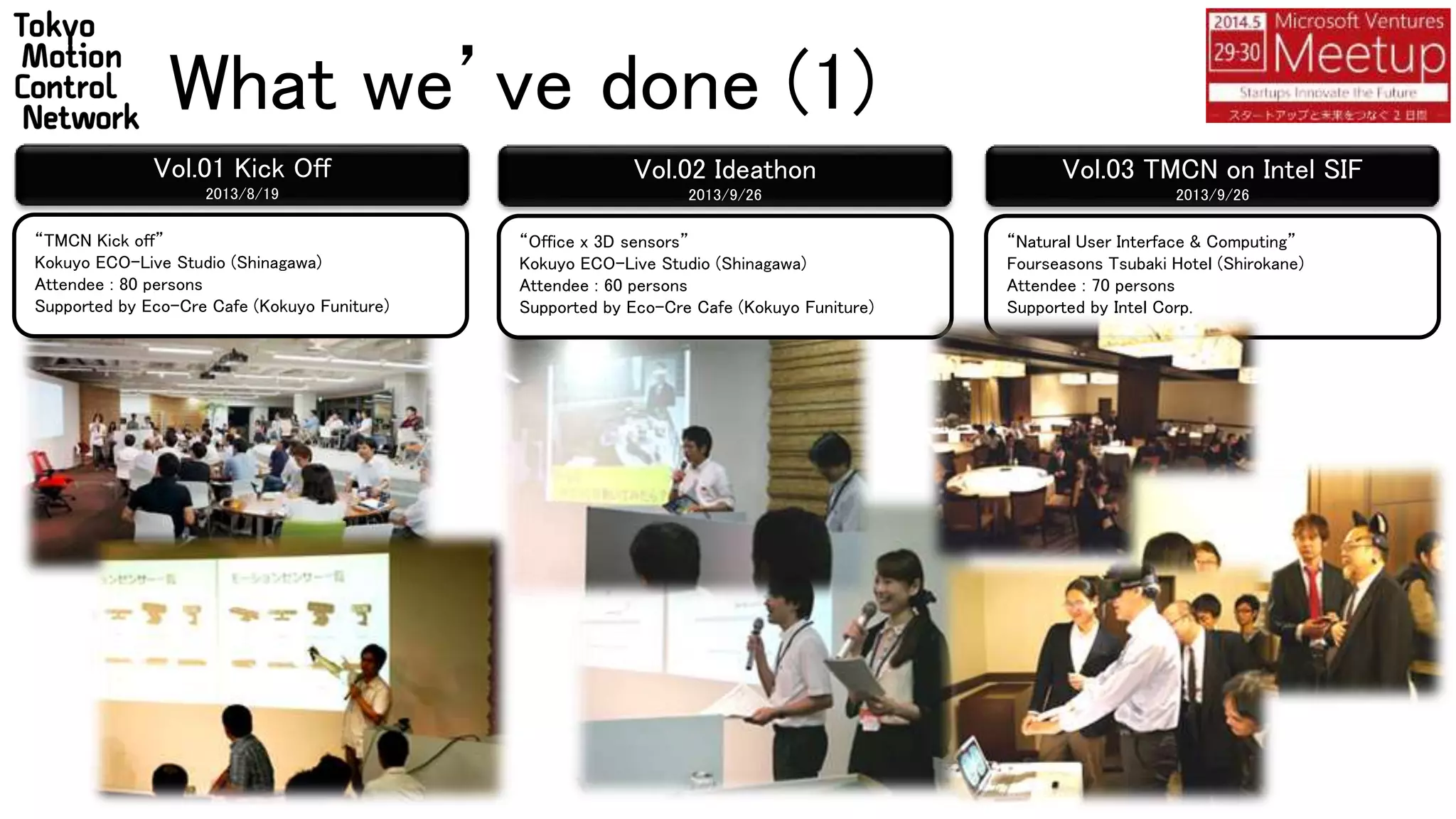 Tokyo MotionControl Network(TMCN) Introduction at Microsoft Ventures ...
