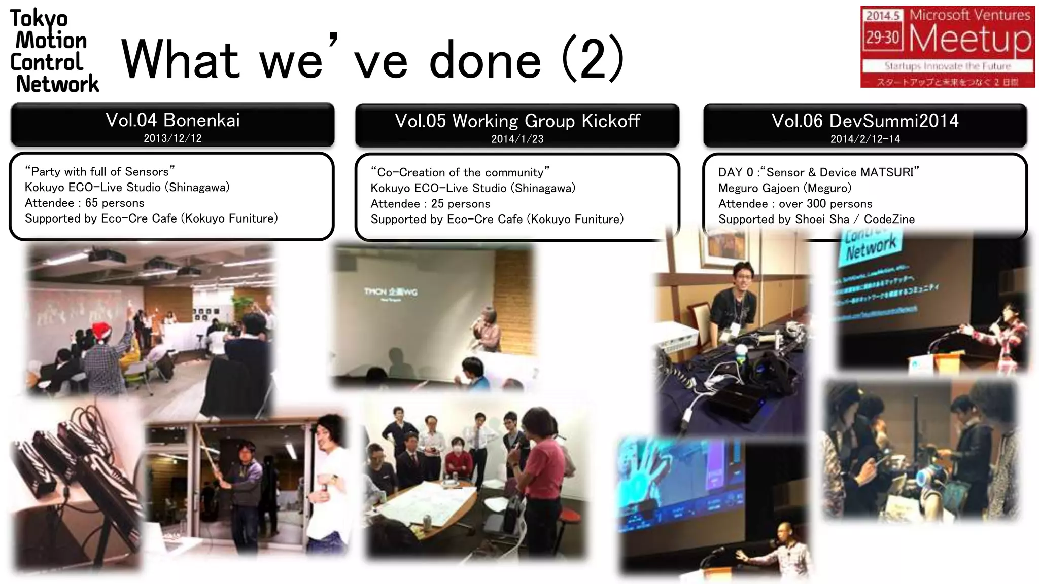 Tokyo MotionControl Network(TMCN) Introduction at Microsoft Ventures ...