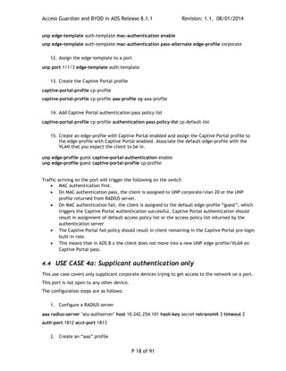 Alcatel-Lucent OmniSwitch 6860/E AOS 8.1.1 Access Guardian and BYOD ...
