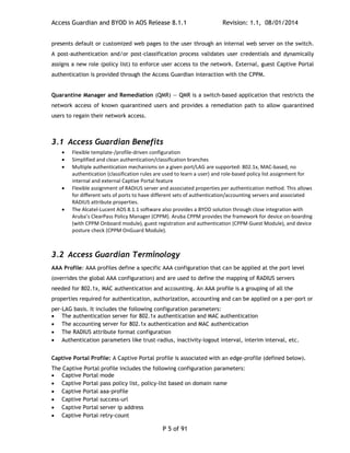 Alcatel-Lucent OmniSwitch 6860/E AOS 8.1.1 Access Guardian and BYOD ...