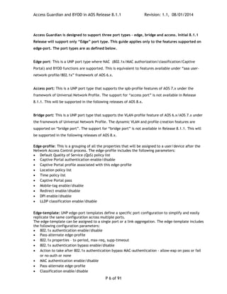 Alcatel-Lucent OmniSwitch 6860/E AOS 8.1.1 Access Guardian and BYOD ...