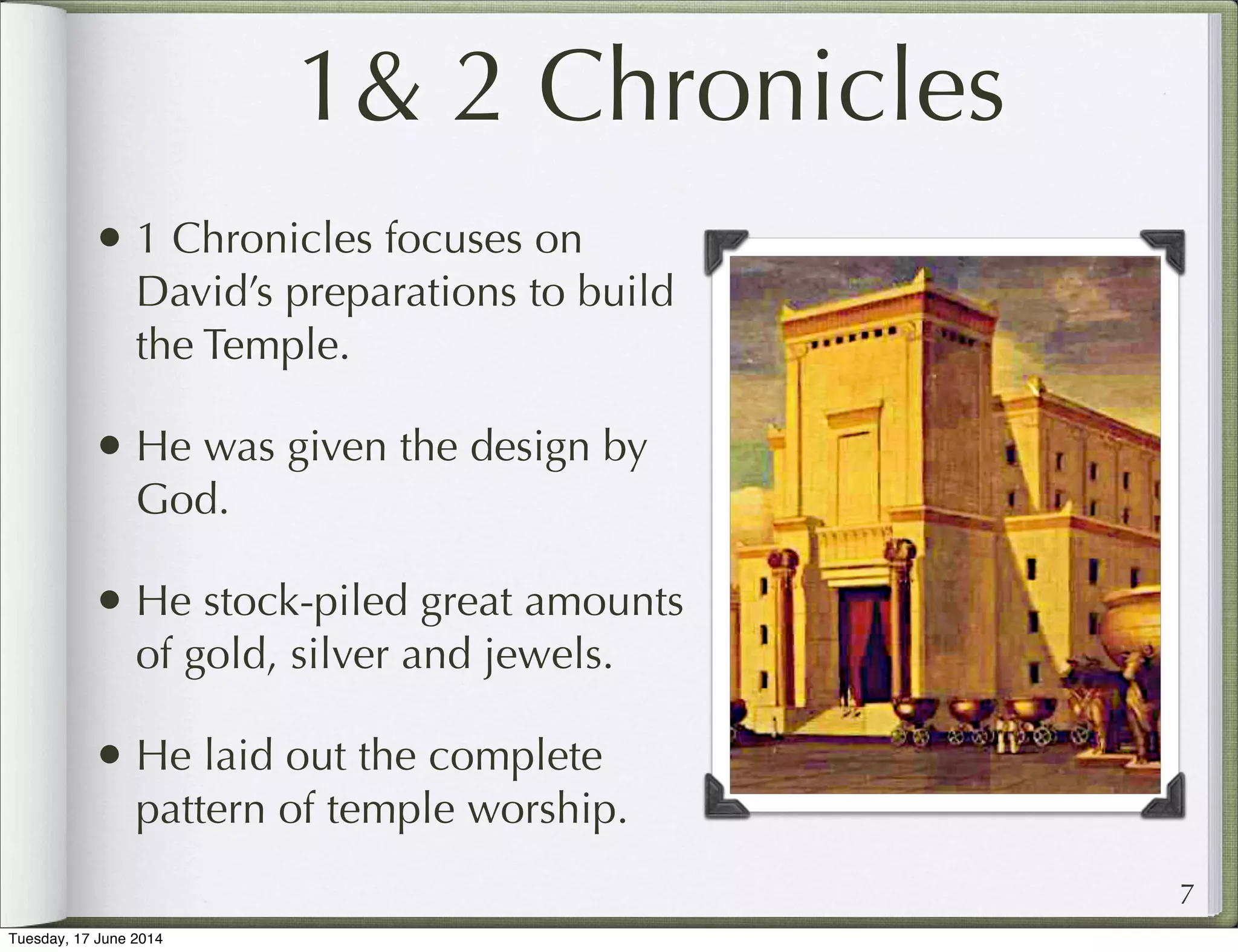Journey Through The Bible: The Books of Chronicles | PDF