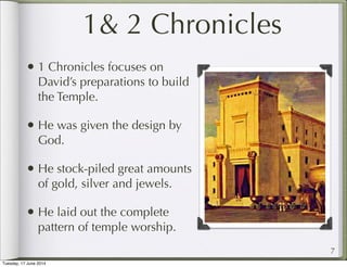 Journey Through The Bible: The Books of Chronicles | PDF