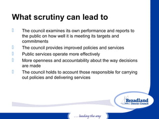 Overview and Scrutiny Committee work programme setting | PPT