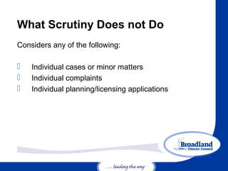 Overview and Scrutiny Committee work programme setting | PPT