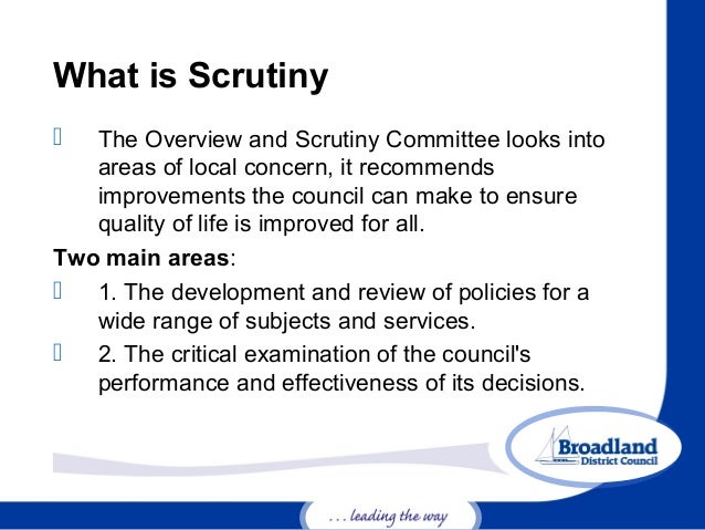 Overview and Scrutiny Committee work programme setting