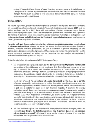 L'Emigració Catalana Augmenta un 22% entre 2012 i 2013 | PDF