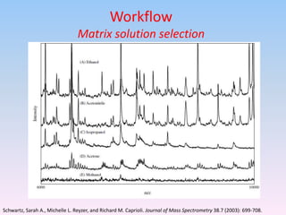 Presentation on the basic Maldi-Imaging workflow with some information ...