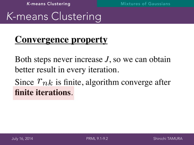 PRML 9.1-9.2: K-means Clustering & Mixtures of Gaussians | PDF | Physics | Science