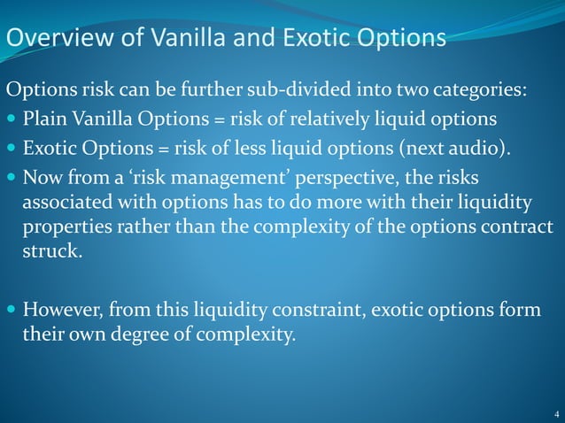 Managing Exotic Options Risk | PPT