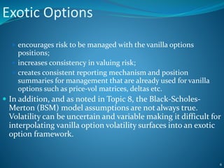 Managing Exotic Options Risk | PPT