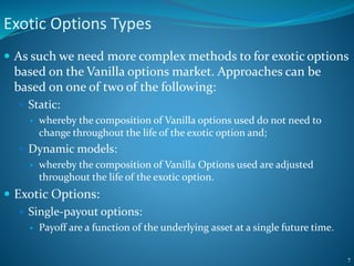 Managing Exotic Options Risk | PDF