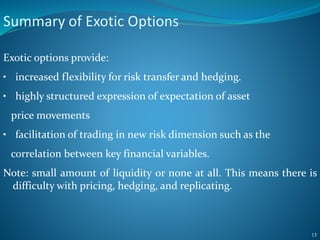 Managing Exotic Options Risk | PDF