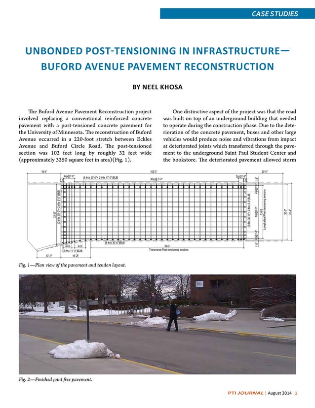 PTI Journal : Buford Ave post-tensioned pavement | PDF