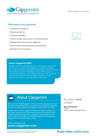 Fao-capgemini-european taxreporting services | PDF