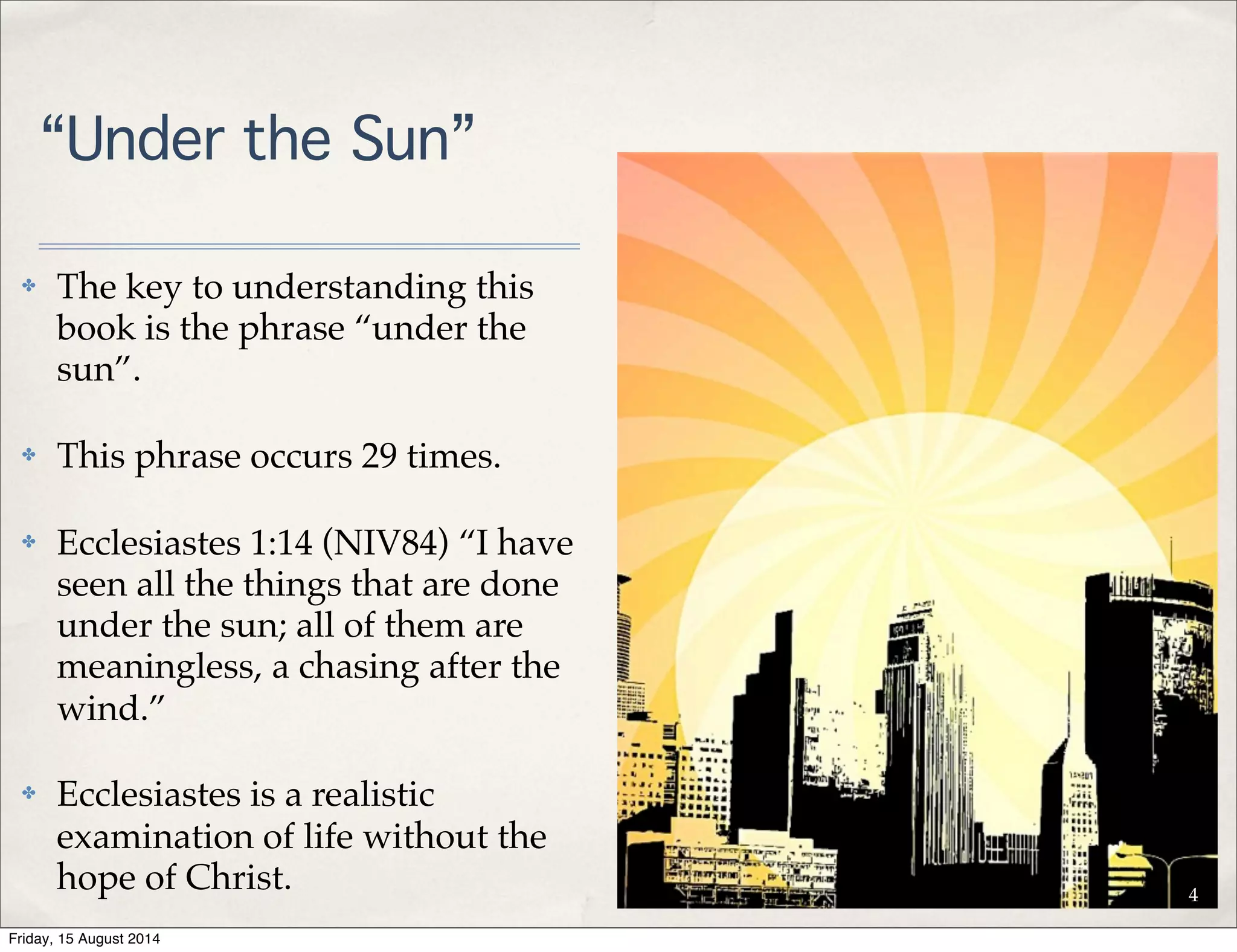 The Book of Ecclesiastes | PDF