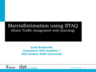 STAQ based Matrix estimation - initial concept (presented at hEART conference 2014) | PPT