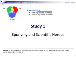 Scientometric Studies of Academic Writing | PPT